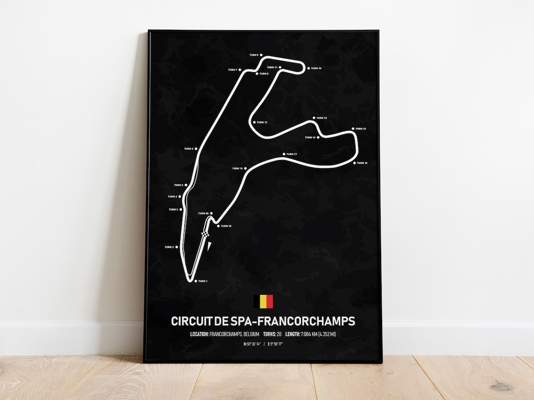 F1 Circuit De Spa-francorchamps Poster Francorchamps - Etsy