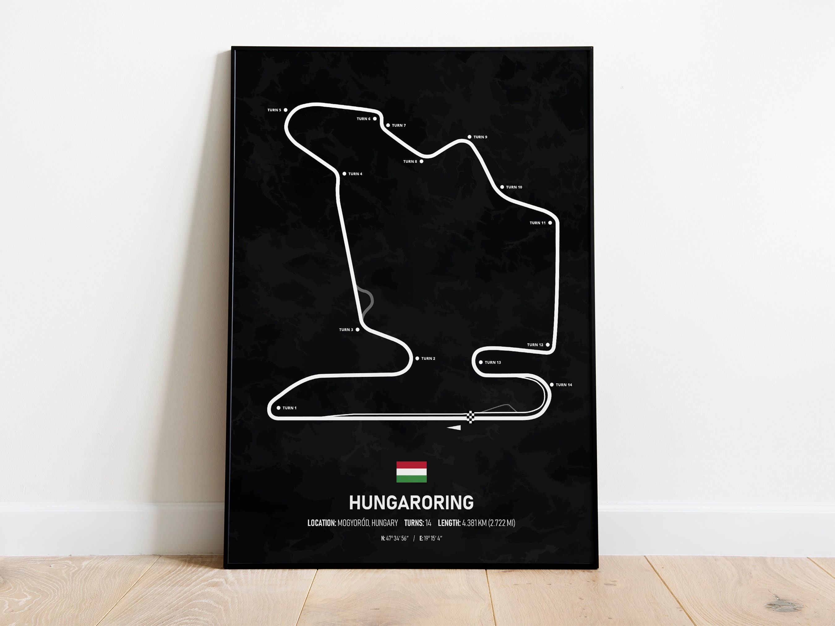 F1 Circuit Hungaroring Poster Hungaroring, Hungary F1 Grand Prix Poster ...