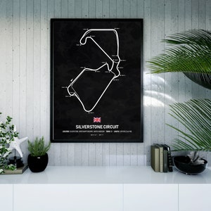F1 Silverstone Circuit Poster - Silverstone, United Kingdom - F1 Grand ...