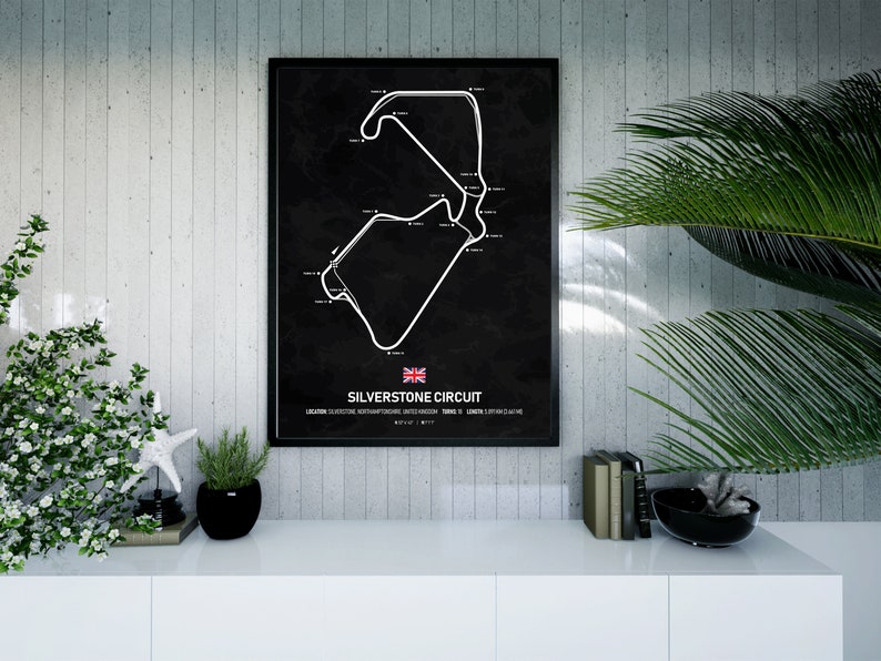 F1 Silverstone Circuit Poster - Silverstone, United Kingdom - F1 Grand ...