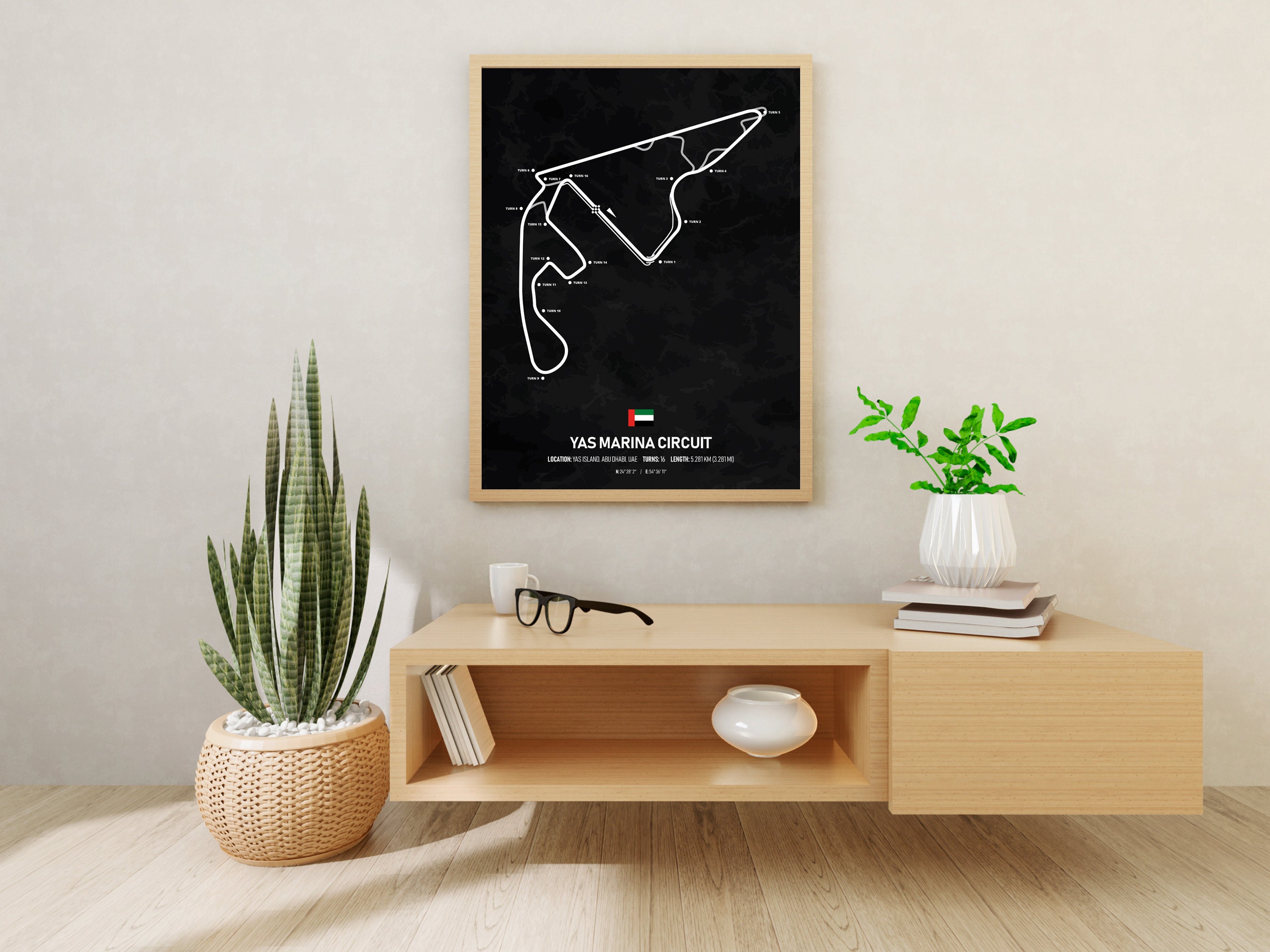 F1 Yas Marina Circuit Poster - Abu Dhabi, UAE - F1 Grand Prix Poster ...