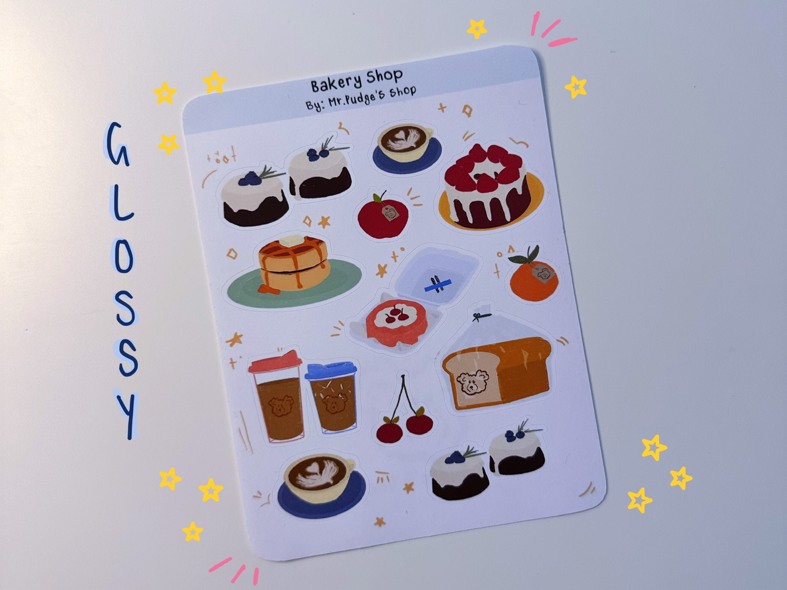 Bakery Shop Sticker Sheet for Bullet Journaling Journaling - Etsy