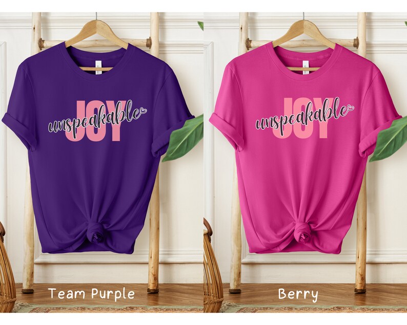 Joy Unspeakable Tee / Christian Short Sleeve Shirt / Christian T-shirt ...