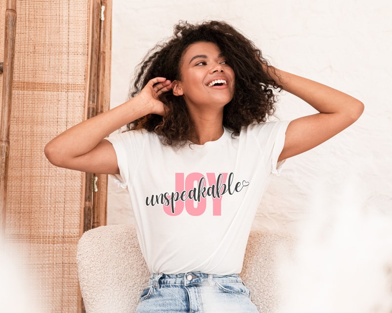 Joy Unspeakable Tee / Christian Short Sleeve Shirt / Christian T-shirt ...