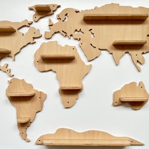 World Map Shelf, Decorative Shelf for Kids, Shelf for Animals - Etsy