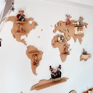 World Map Shelf, Decorative Shelf for Kids, Shelf for Animals - Etsy