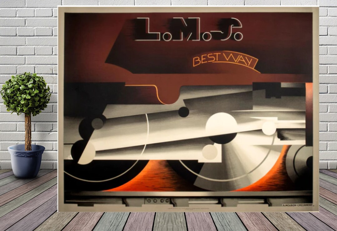 Rare Vintage 1928 Best Way Travel Poster by A.M. Cassandre, Wall Art ...