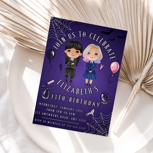 Editable Wednesday Birthday Invitation Template Birthday Party ...