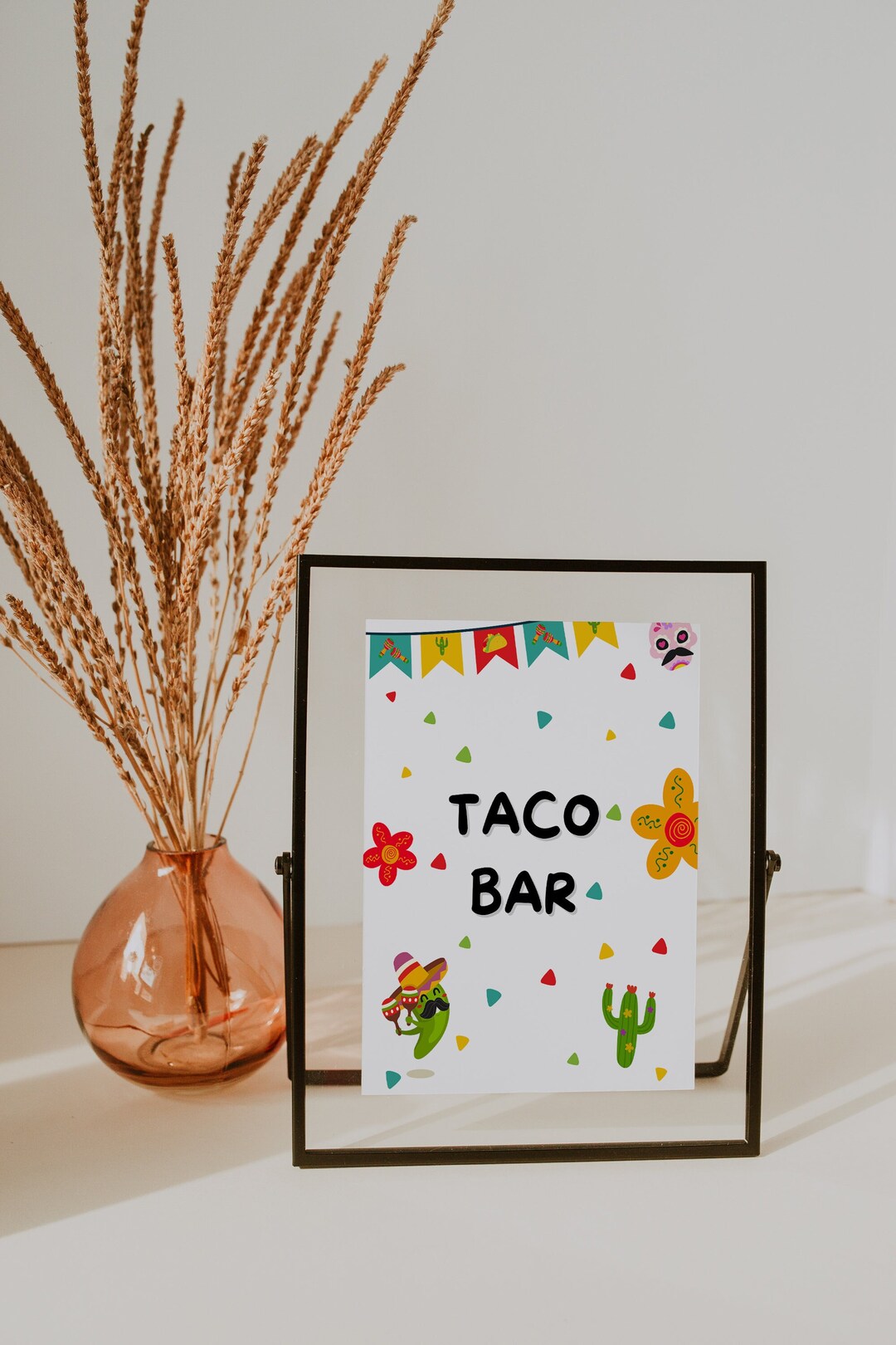 Taco Bar Fiesta Taco Bout Sign Birthday Party Taco Party Instant ...