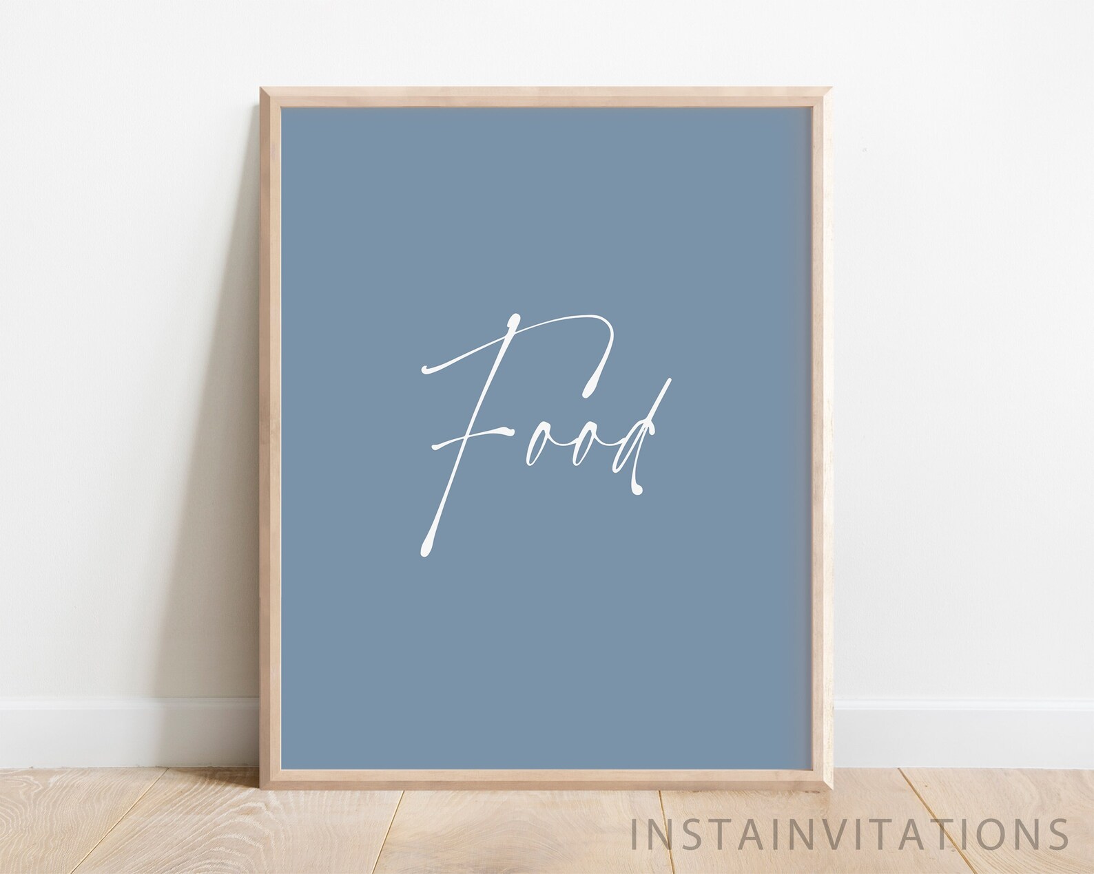 Food Sign, Minimalist Oh Boy Blue Baby Shower, Boy Blue Modern Minimal ...