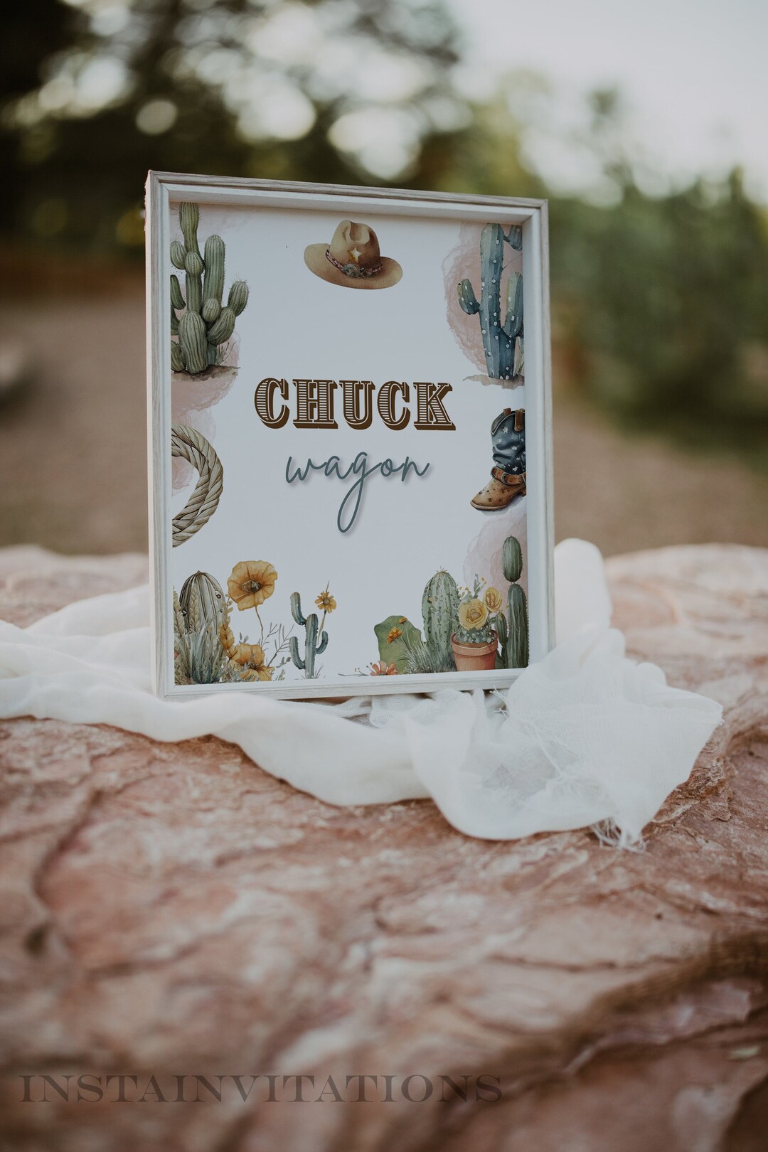Chuck Wagon Sign Rodeo Wild West Cowboy Birthday Instant Download WWC1 ...