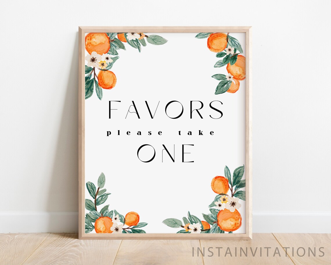 Favors Please Take One Sign, A Little Cutie is on the Way Baby Shower ...