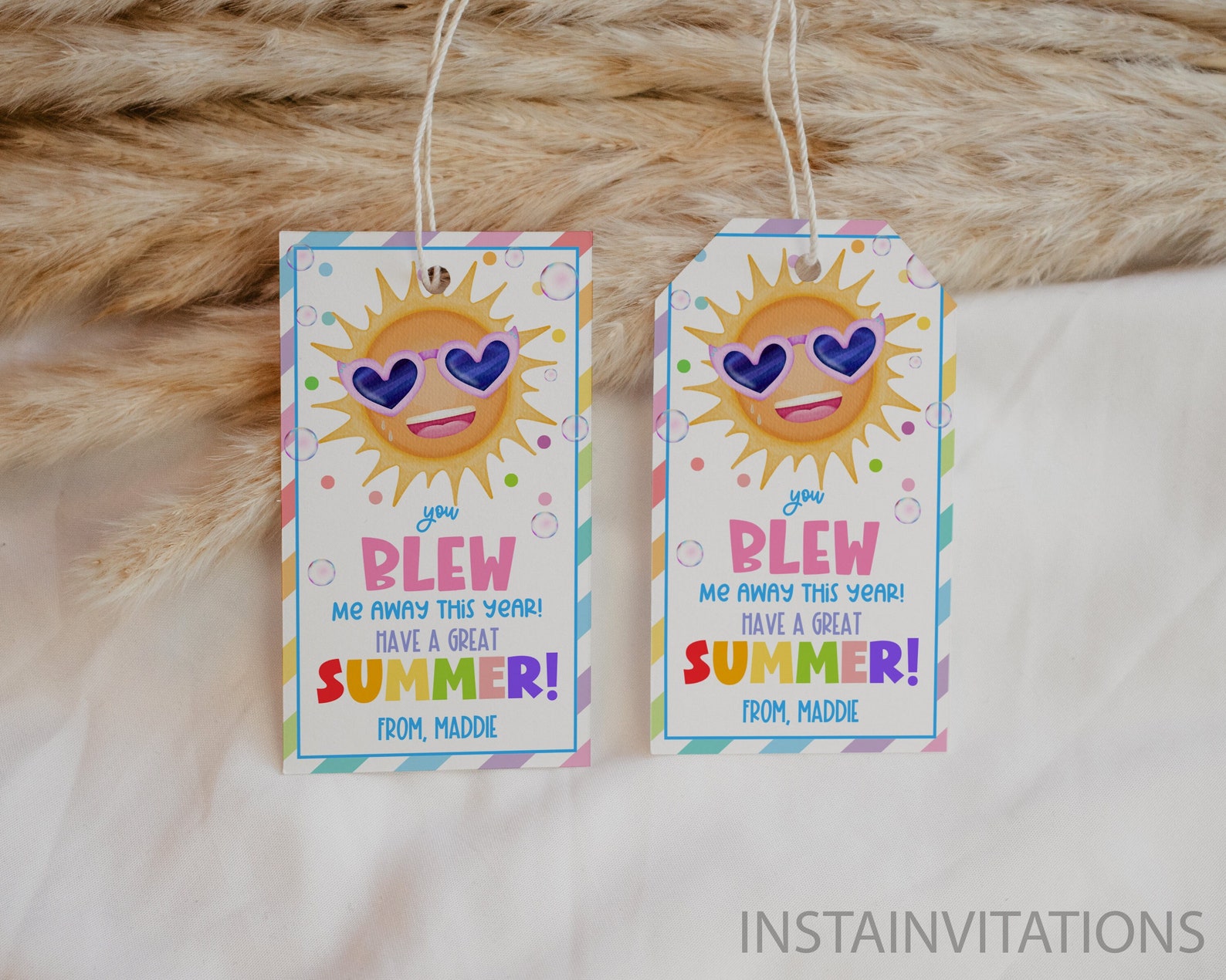 Printable End of School Year Have a Great Summer Gift Tag, You Blew Me ...