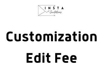 Customization Fee for Editable Designs, Edit My Corjl Invitation, Tag ...
