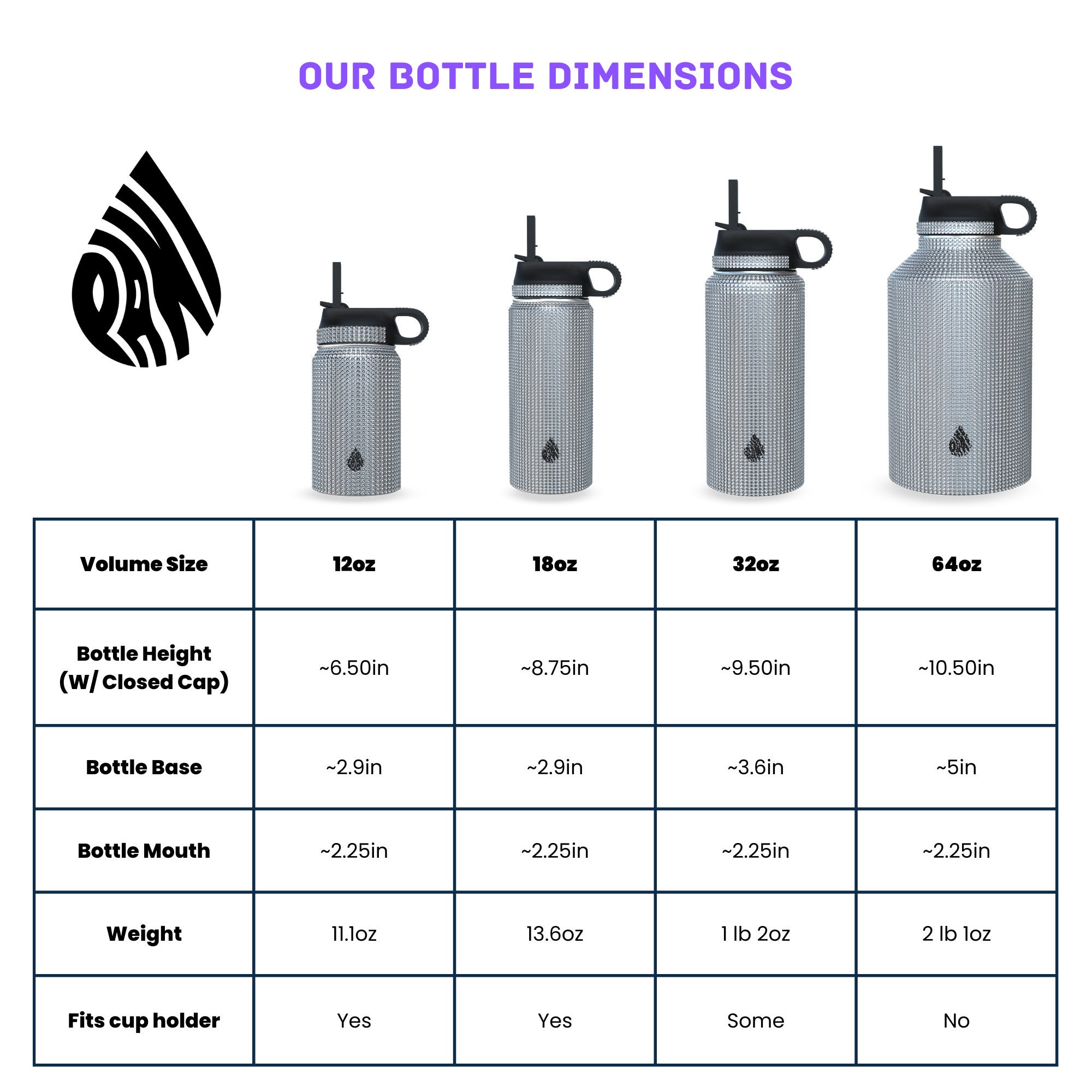 PANI Bottle Double Wall Insulated Stainless Steel Water Bottle W/ Straw ...