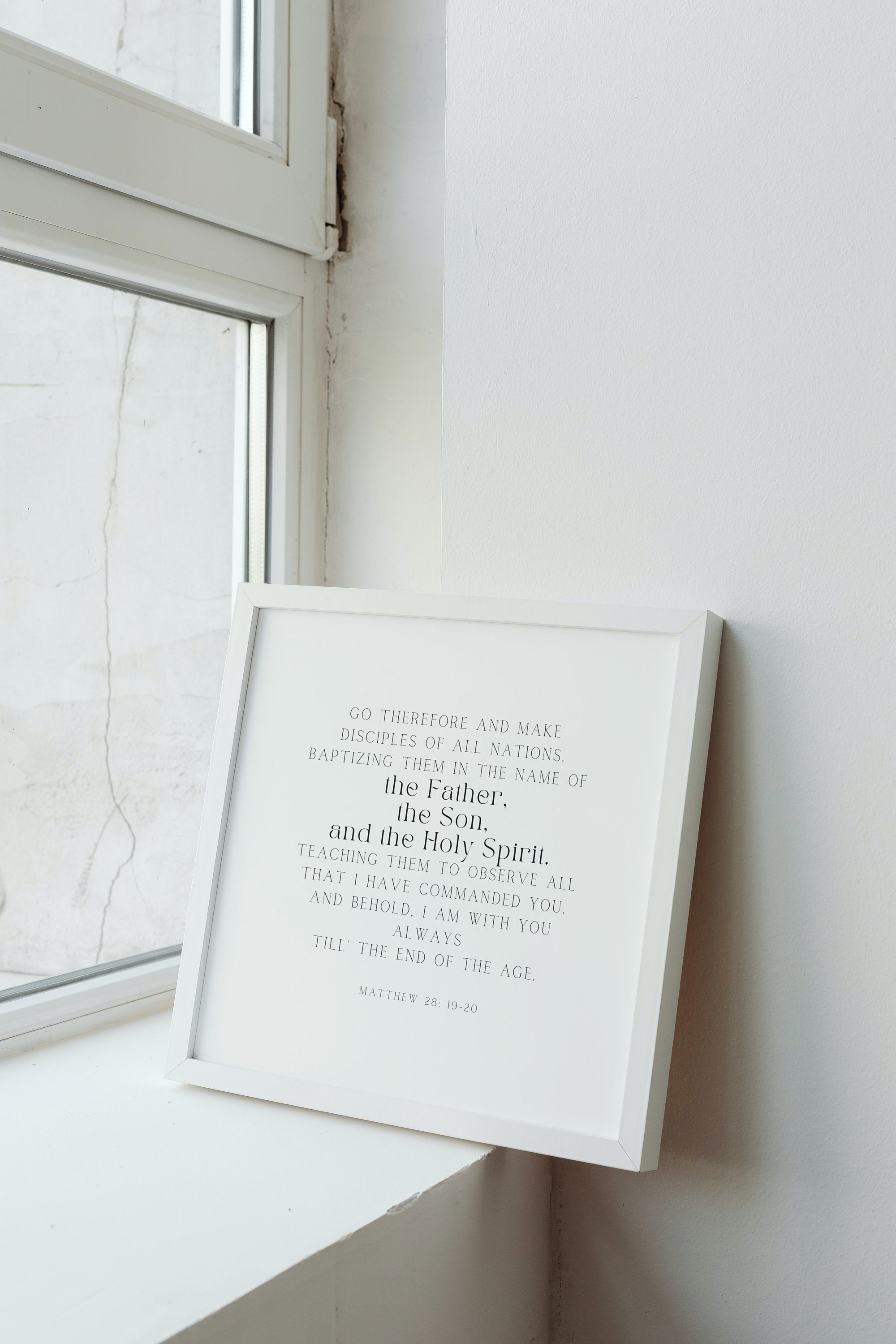 Matthew 28:19-20, the Great Commission, Digital Download, Jesus ...