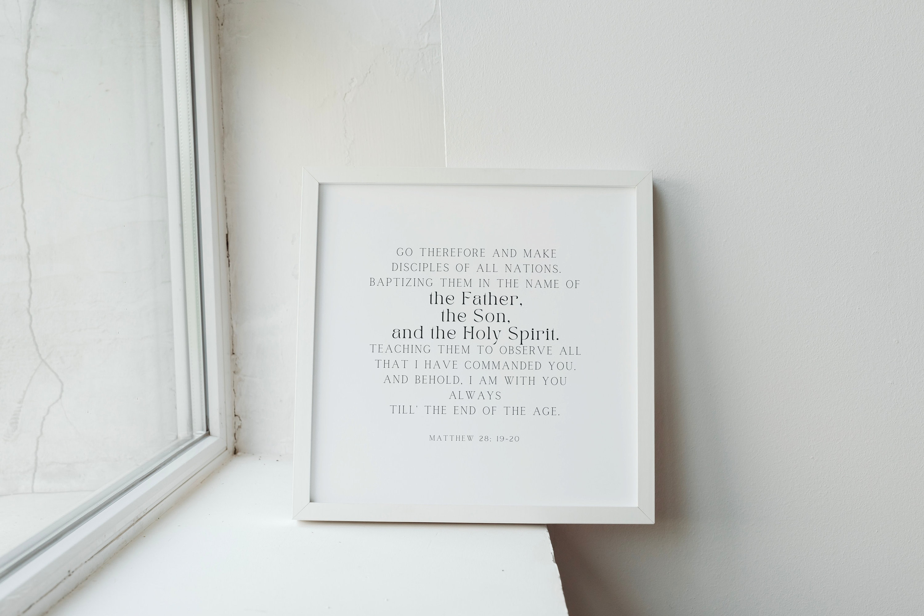 Matthew 28:19-20, the Great Commission, Digital Download, Jesus ...