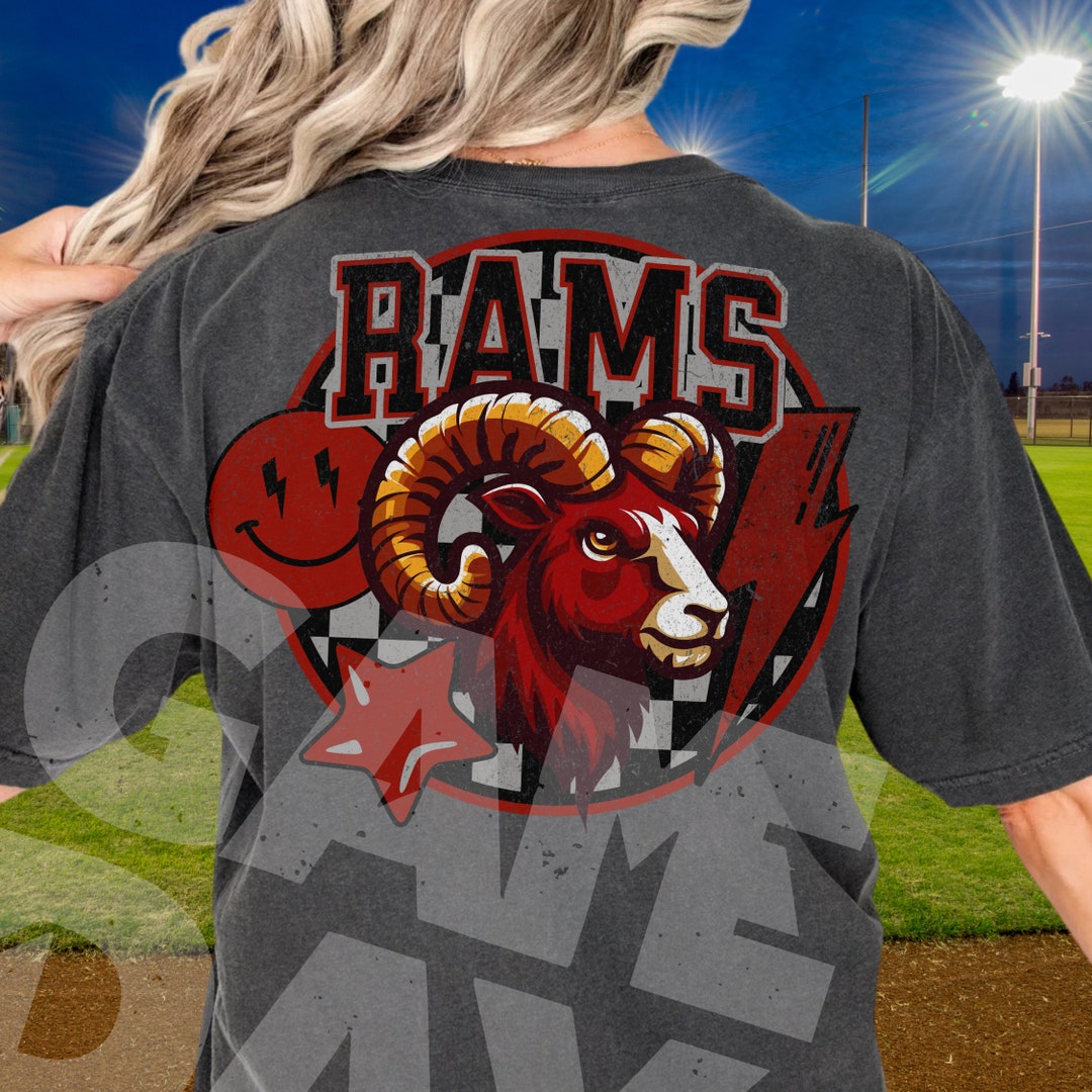 Kids Rams Shirt PNG | Rams Head T-shirt Sublimation Design Rams Spirit ...