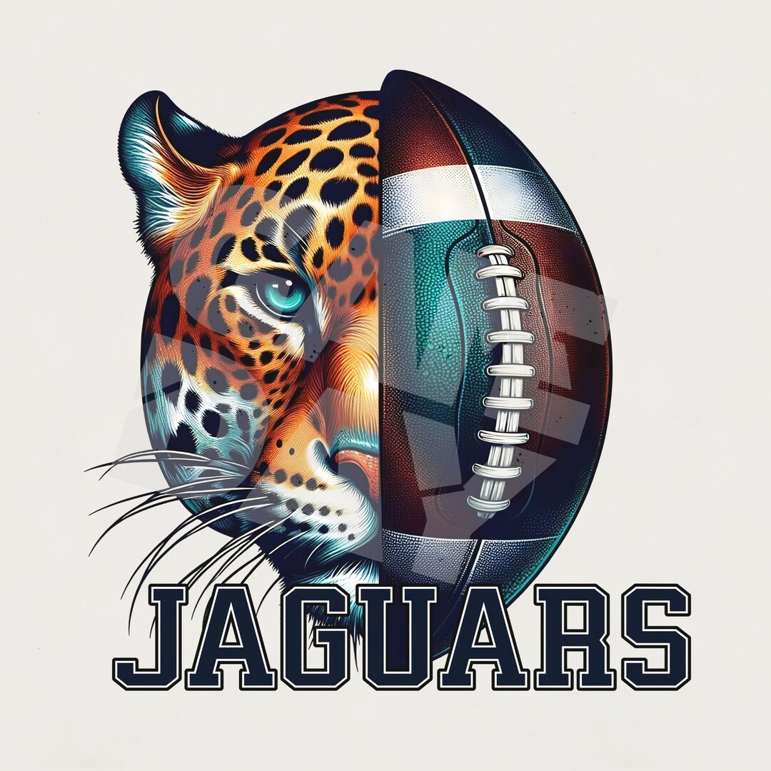 Jaguars Football Mascot PNG: Sublimation Design (instant Download) - Etsy
