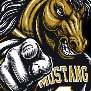 Mustangs Mascot PNG: School Spirit Design (digital Download) - Etsy