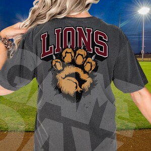 Maroon Lions Mascot PNG: College Spirit Design (digital Download) - Etsy