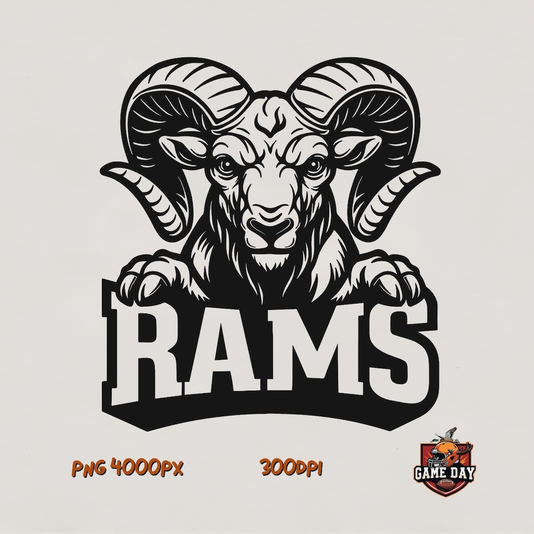 Rams Head Mascot SVG: Vector Cut File, Logo Print (instant Download) - Etsy