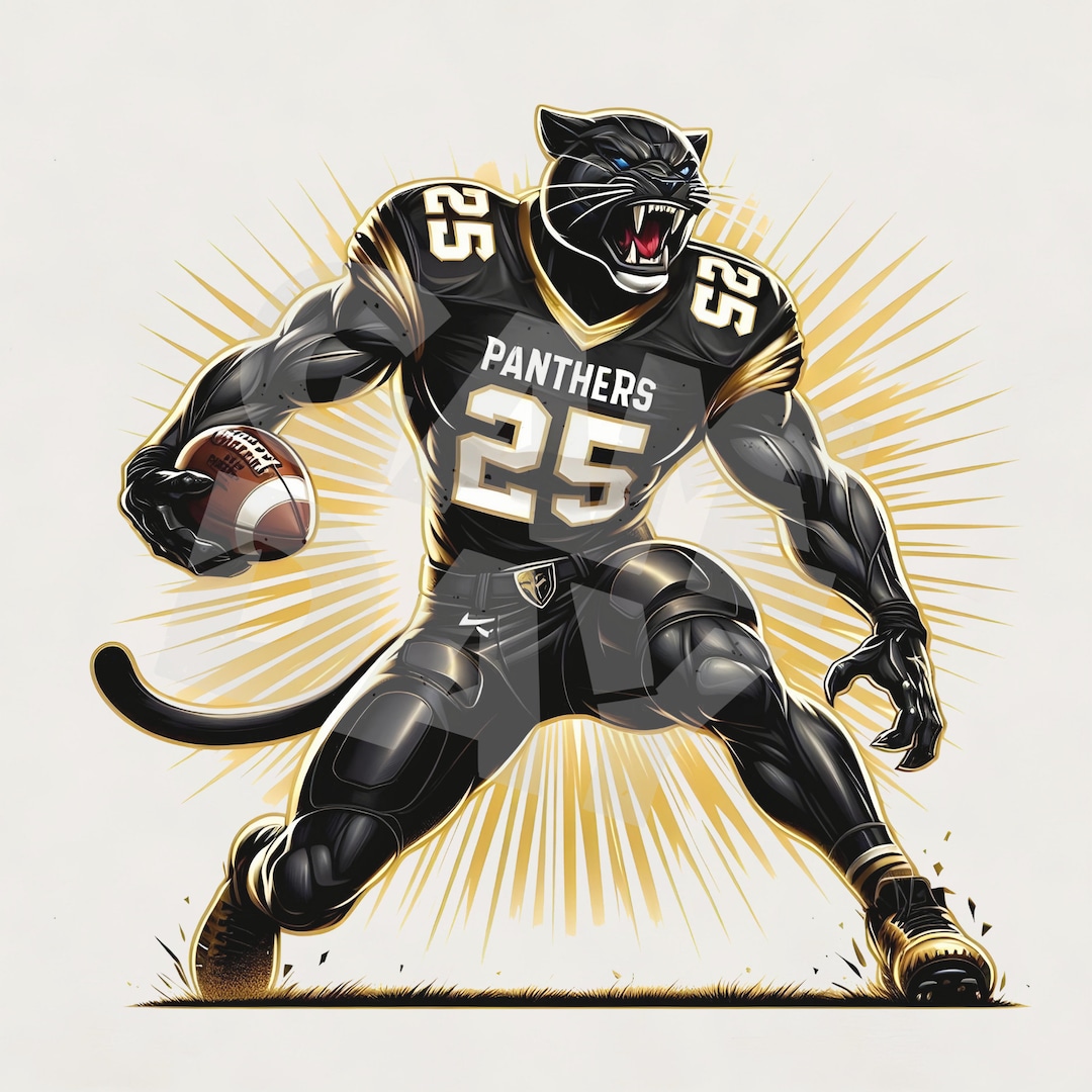Panthers Mascot PNG: Vegas Gold Football Design (digital Download) - Etsy