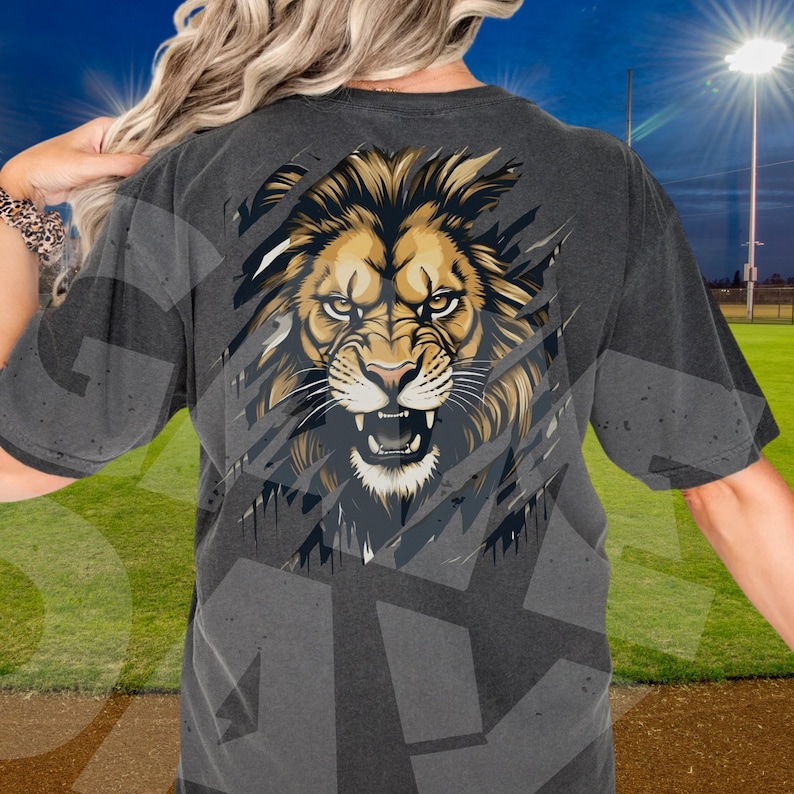 Lion Tearing Shirt PNG: Mascot Design (digital Download) - Etsy