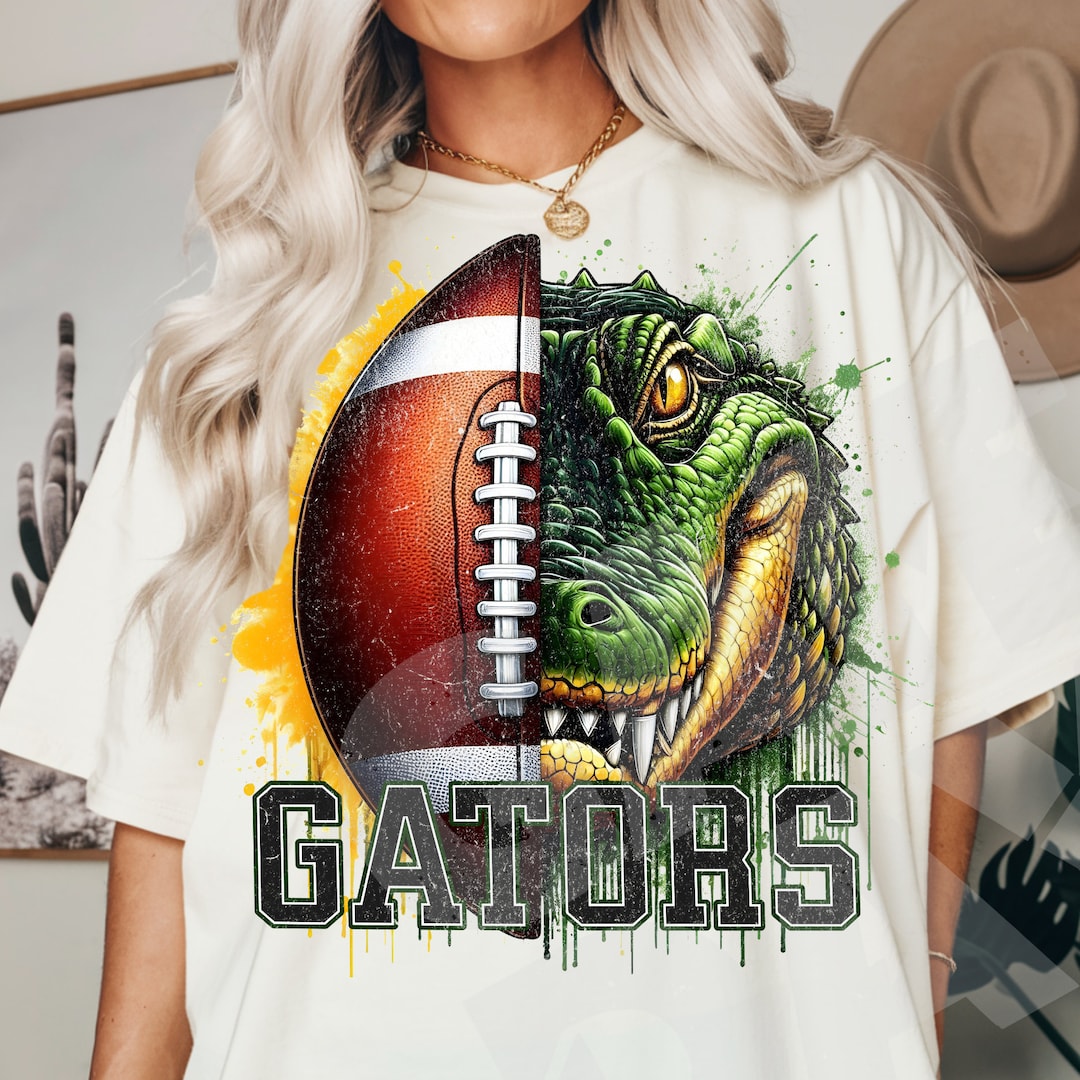 Gators Football T-shirt Design: Gator Mascot PNG (sublimation File) - Etsy