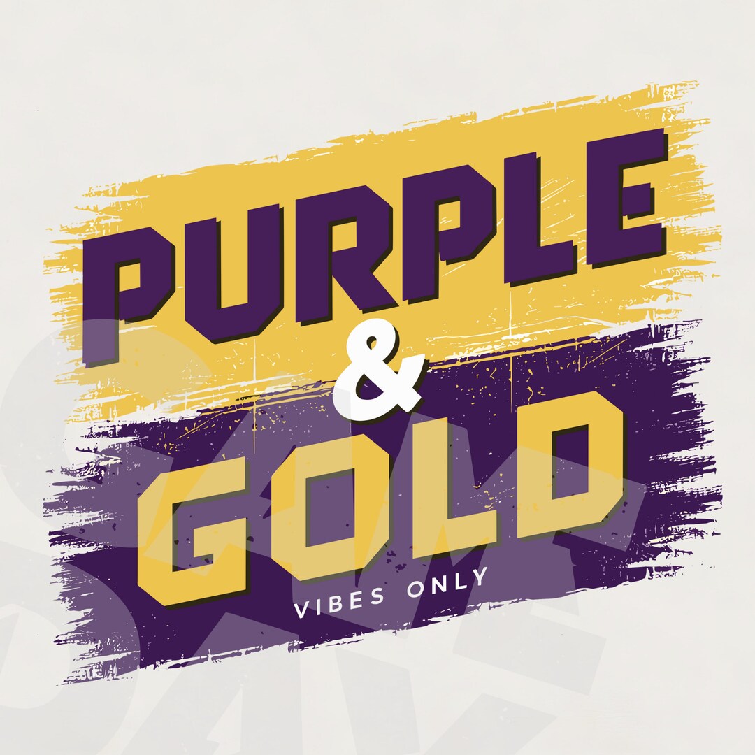 Purple and Gold School Spirit Design: Mascot College Logo (PNG Digital ...