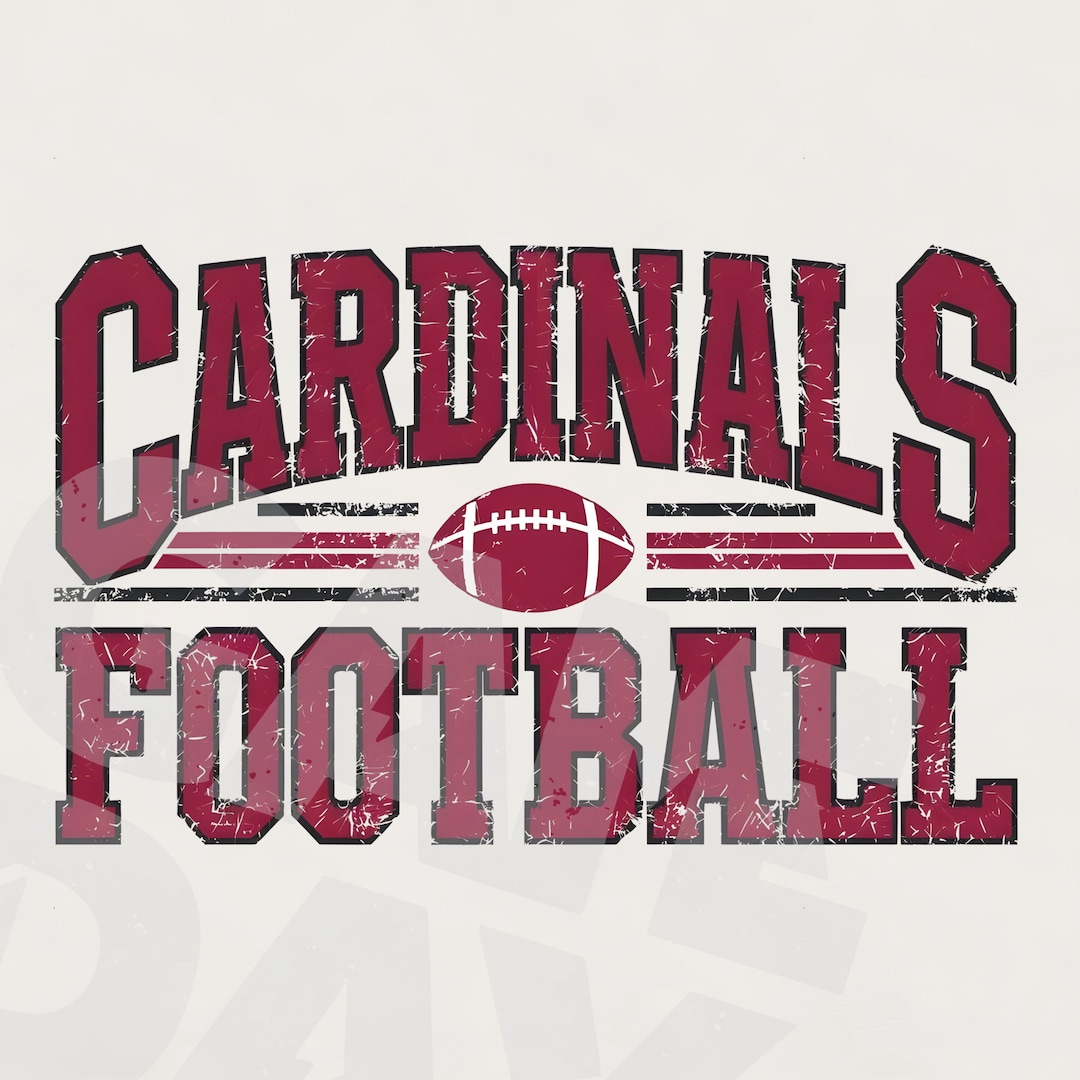 Cardinals Football PNG: T-shirt Sublimation Design (digital Download ...
