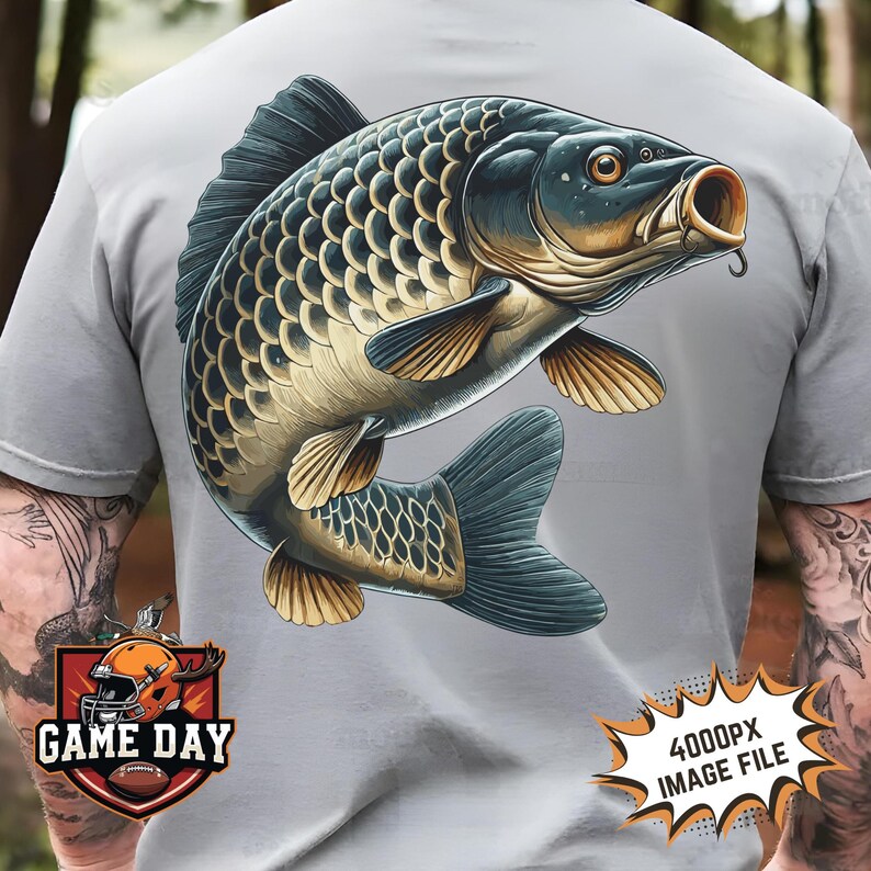 Carp Sublimation Image: Transparent PNG Print File - Etsy