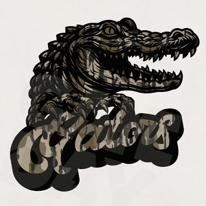 Camo Gators Team Logo PNG Gator Spirit PNG Alligators Shirt T-shirt ...
