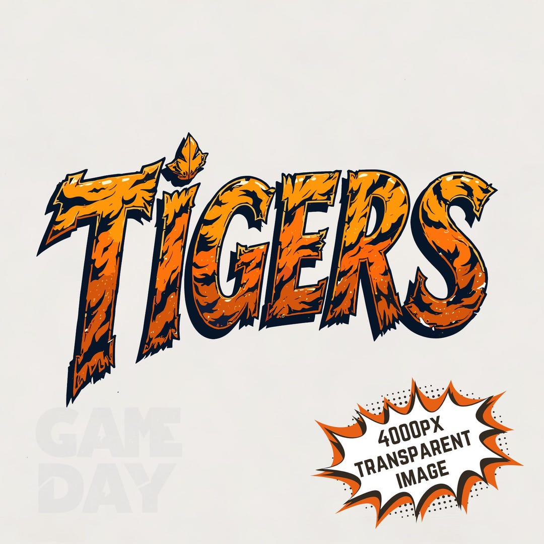 Tigers Logo PNG: Mascot Design, T-shirt Sublimation (digital Download ...