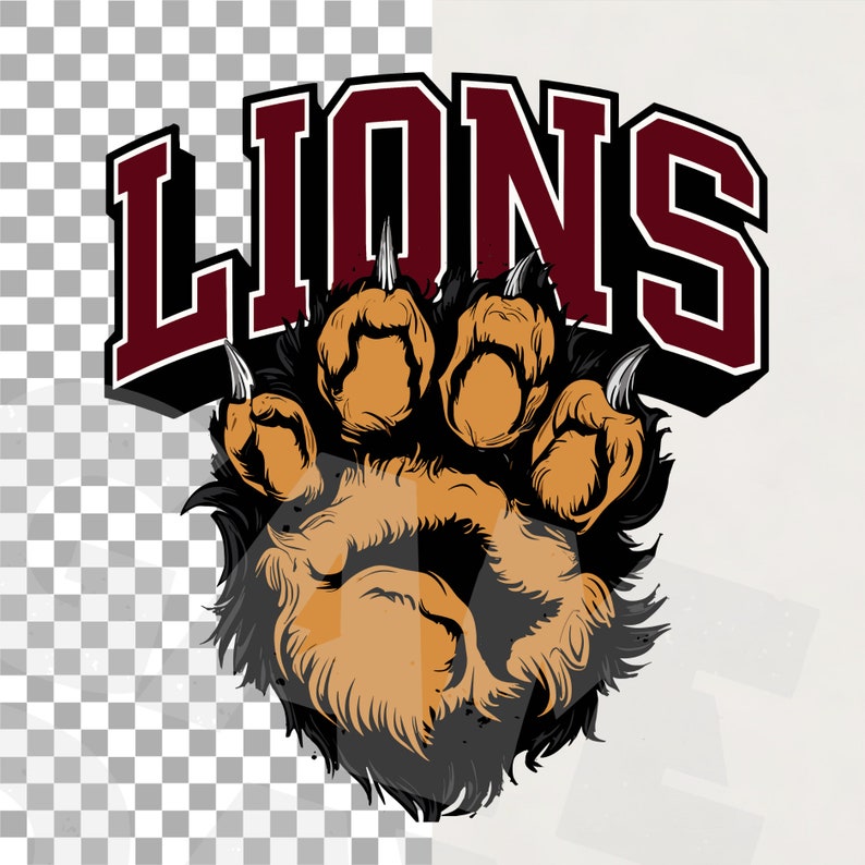 Maroon Lions Mascot PNG: College Spirit Design (digital Download) - Etsy