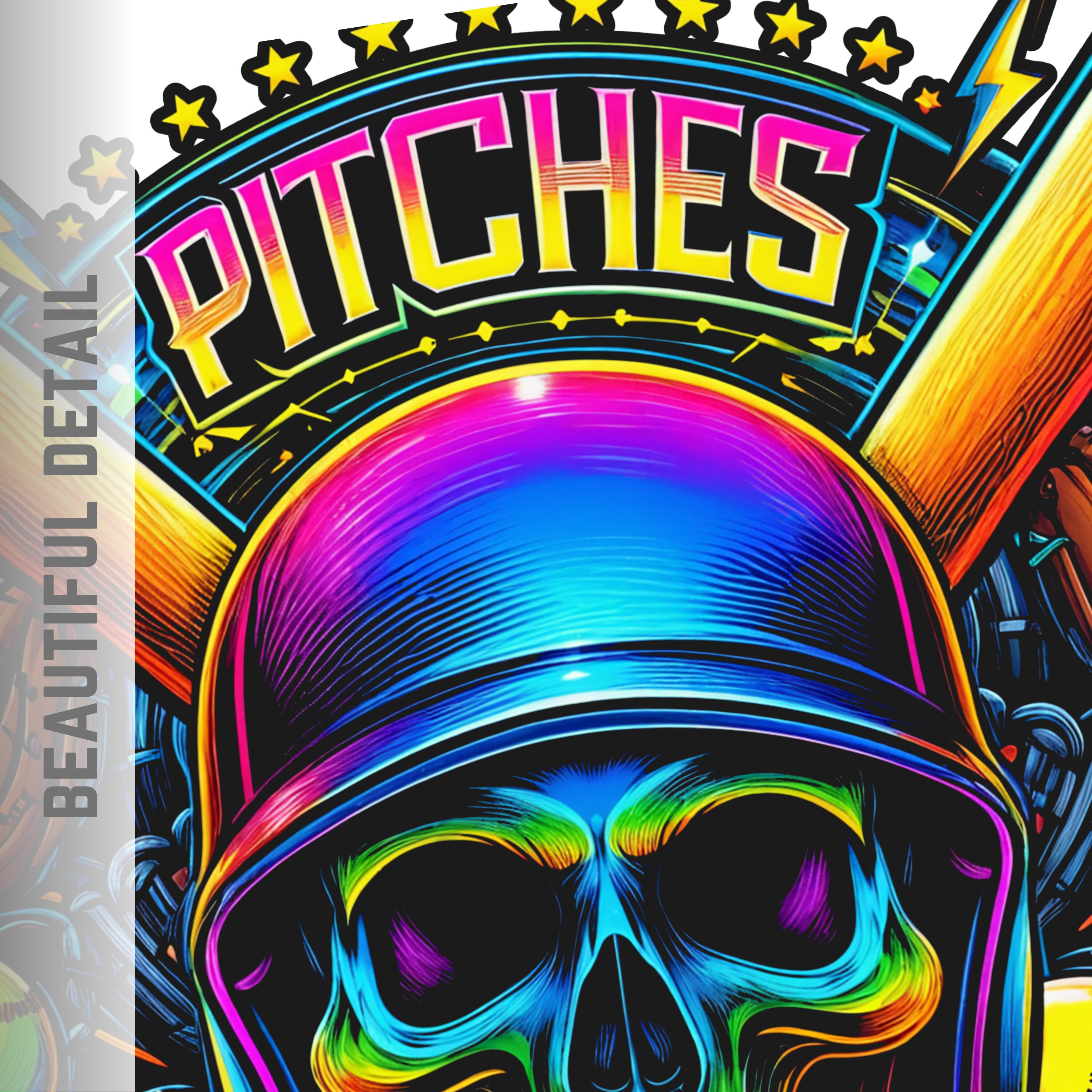 Pitches Be Crazy Png Retro Softball Png Neon Softball Design Png ...