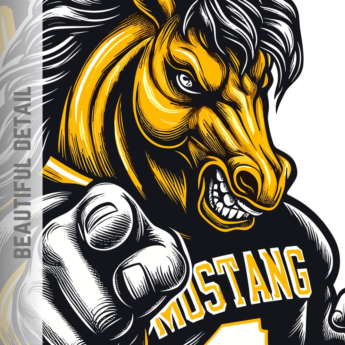 Go Mustangs Shirt PNG Mustangs Mascot Png Mustangs School Spirit Png L ...