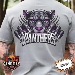 Panther Claws Mascot Sublimation Design L Panther Shirt PNG | Black ...