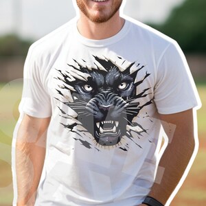 Angry Panther Ripping Claws PNG: Mascot Shirt Design (digital Download ...