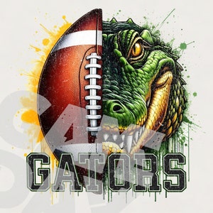 Gators Football T-shirt Design: Gator Mascot PNG (sublimation File) - Etsy