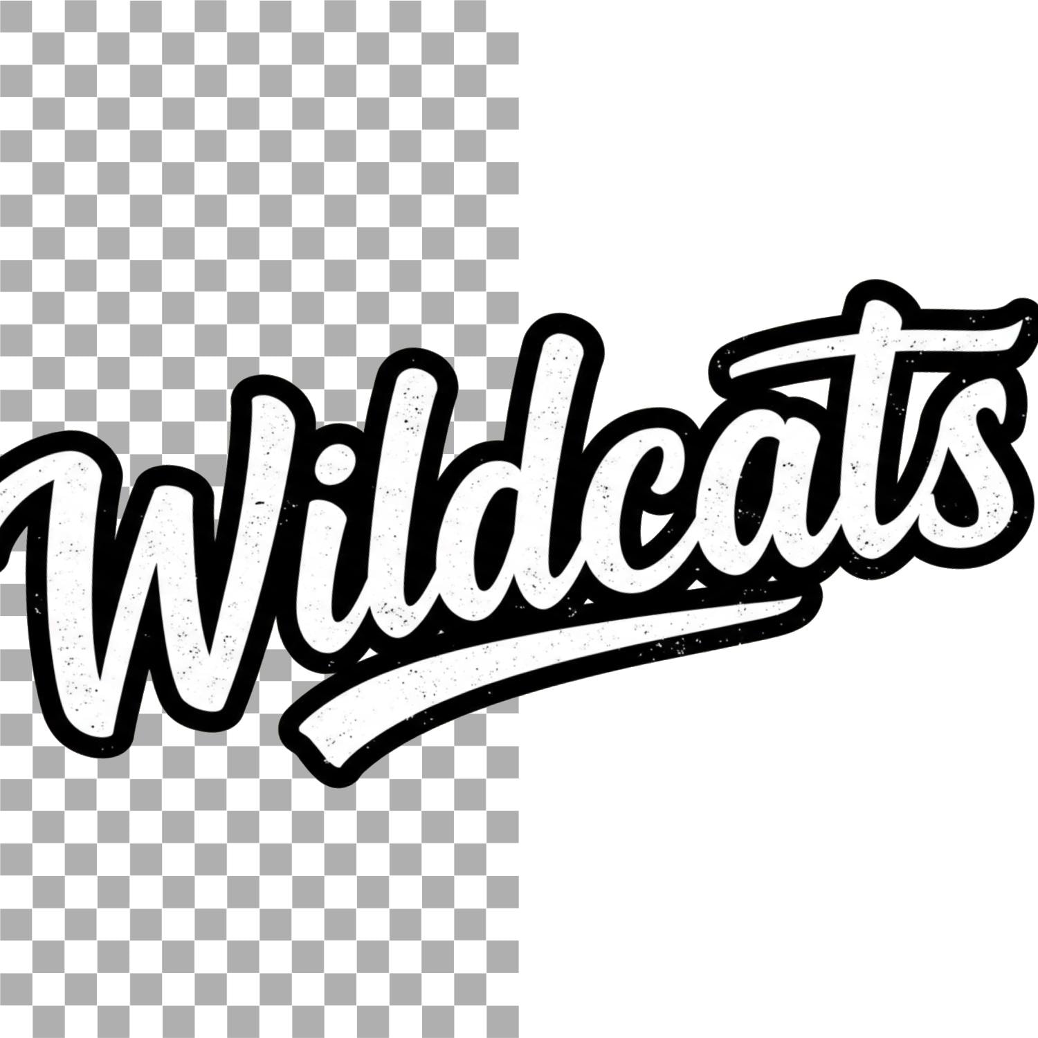 Retro Wildcats PNG: Distressed Grunge Text, Sublimation Design (digital ...