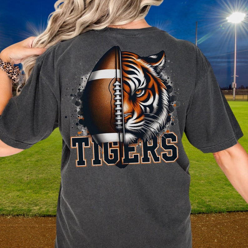 Tigers Football PNG: Mascot T-shirt Sublimation Design (digital ...