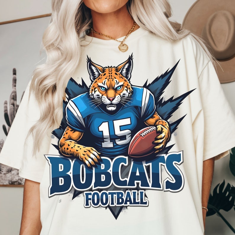 Bobcats Mascot Football PNG: Sublimation Design (digital Download) - Etsy
