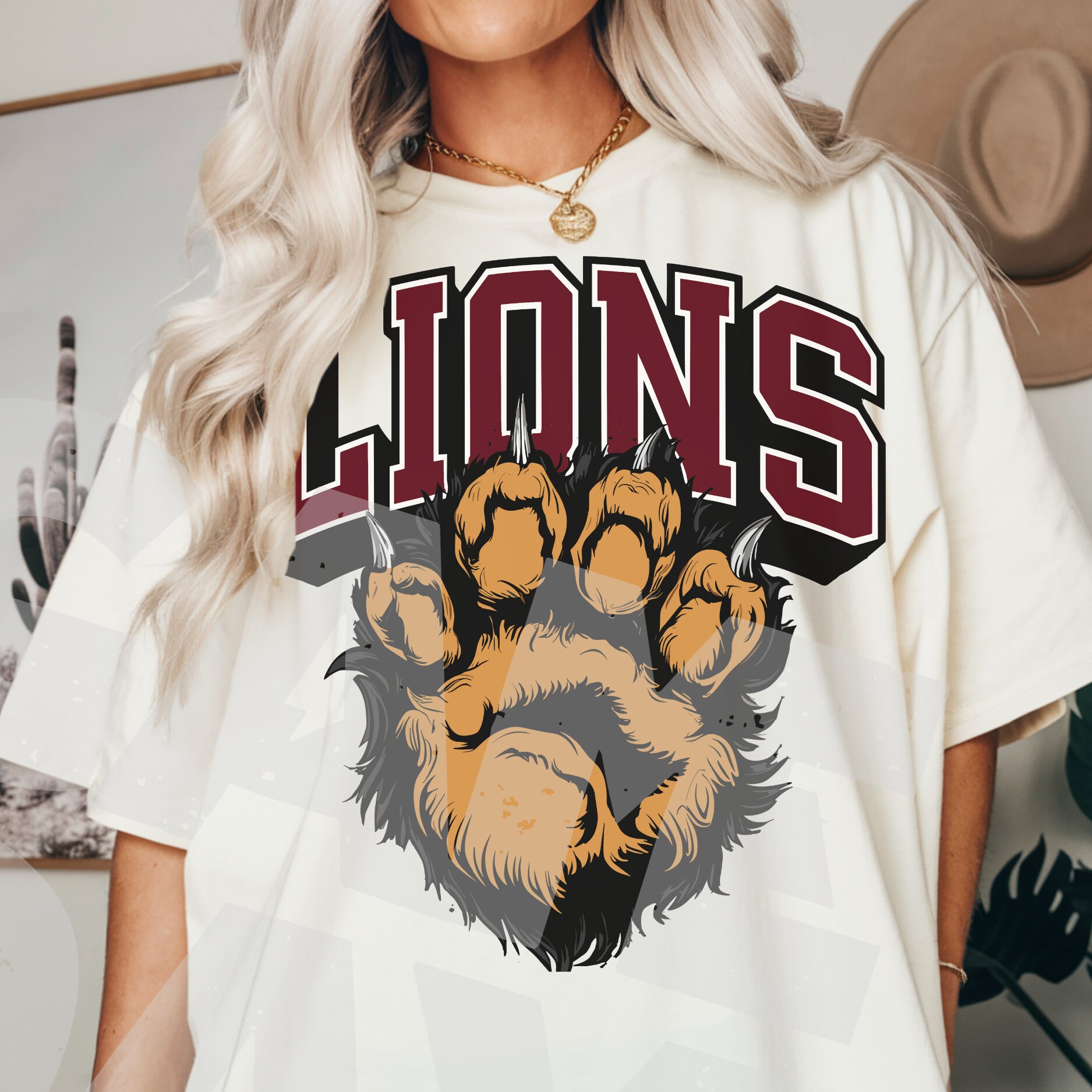 Maroon Lions Mascot PNG: College Spirit Design (digital Download) - Etsy