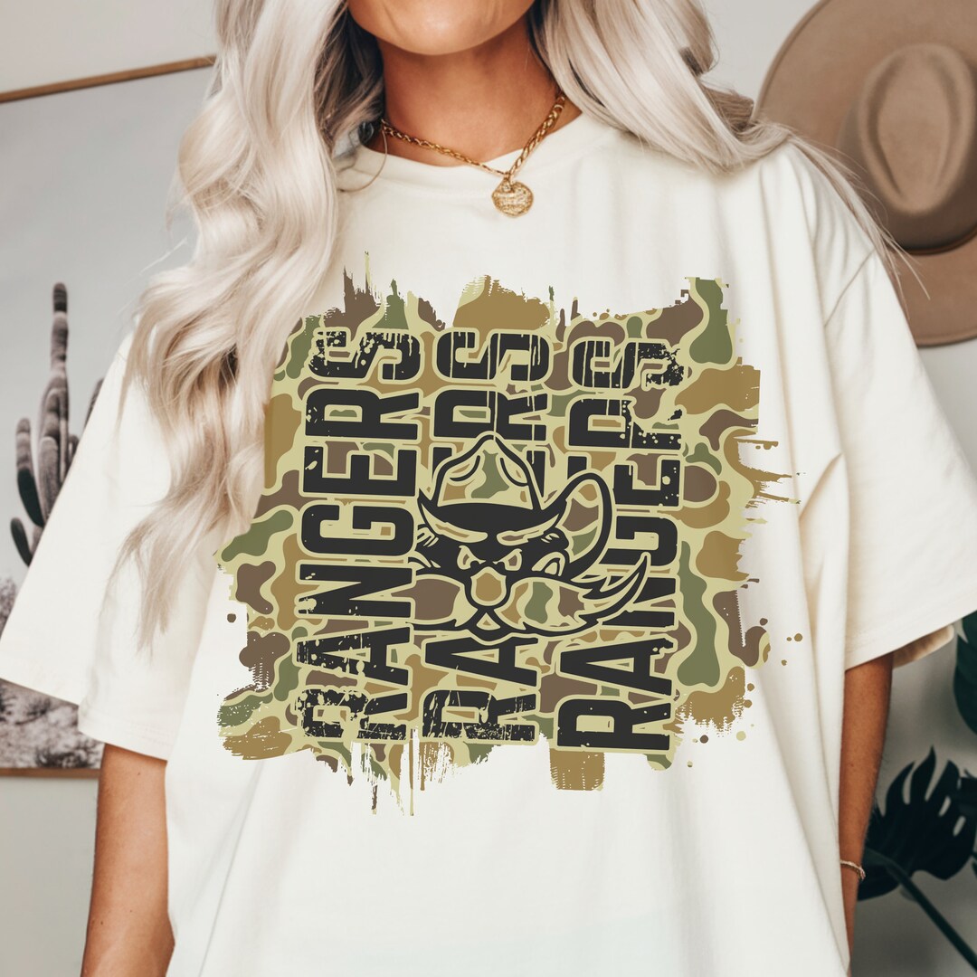 Camo Rangers Mascot Png Camo Rangers Shirt Design | Rangers Spirit PNG ...