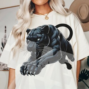 Pouncing Panther Shirt Design PNG | Panther Scratch Png | Panther Torn ...