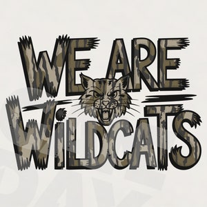 Camo Wildcats Mascot PNG: School Spirit Shirt Design (digital Download ...