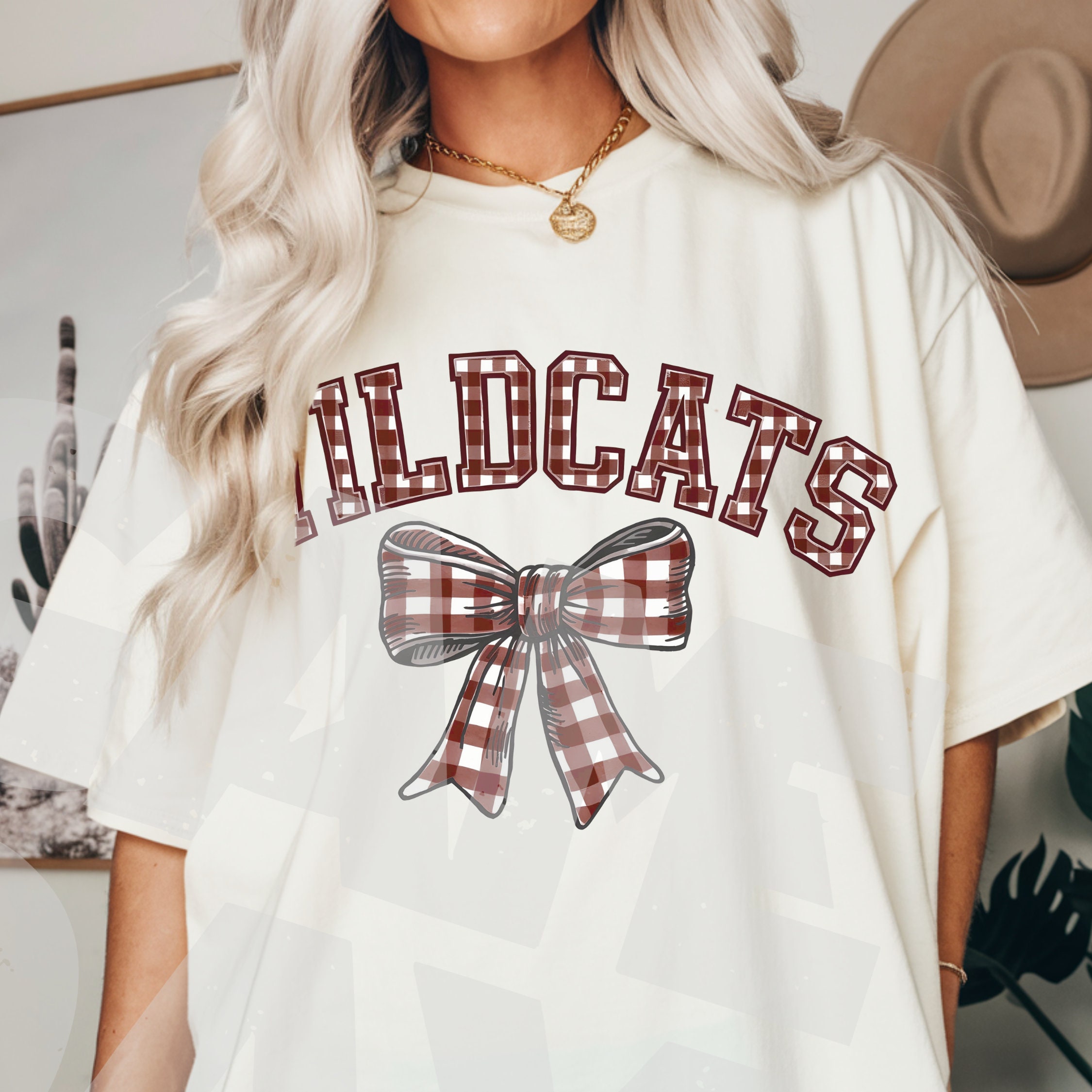 Blue Wildcats Spirit Bow PNG, Coquette Bow Wildcats Shirt PNG, Wildcats ...