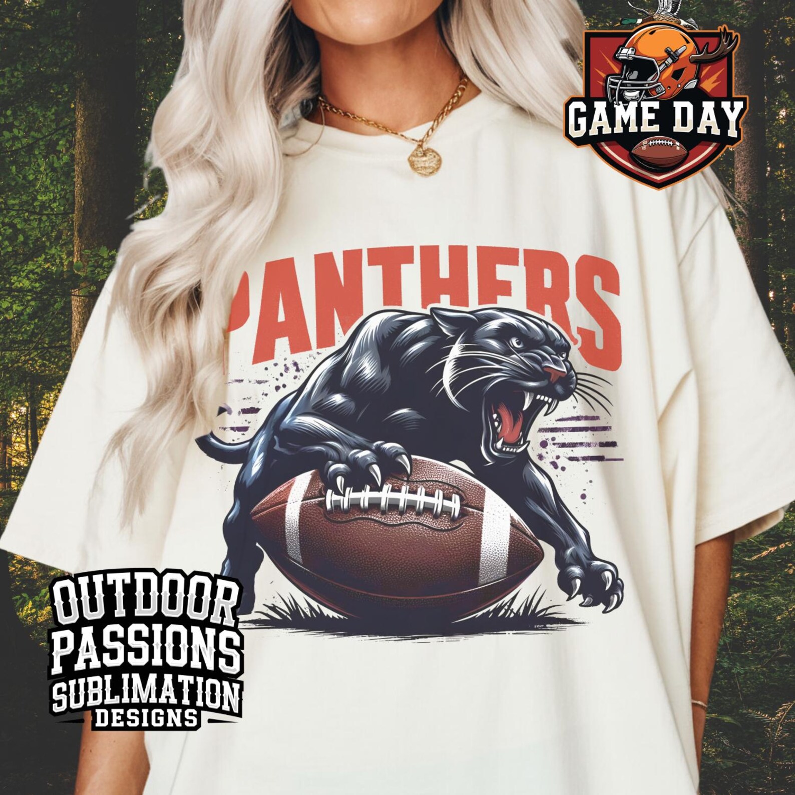 Red Panthers Mascot PNG: Football Sublimation Design (digital Download ...