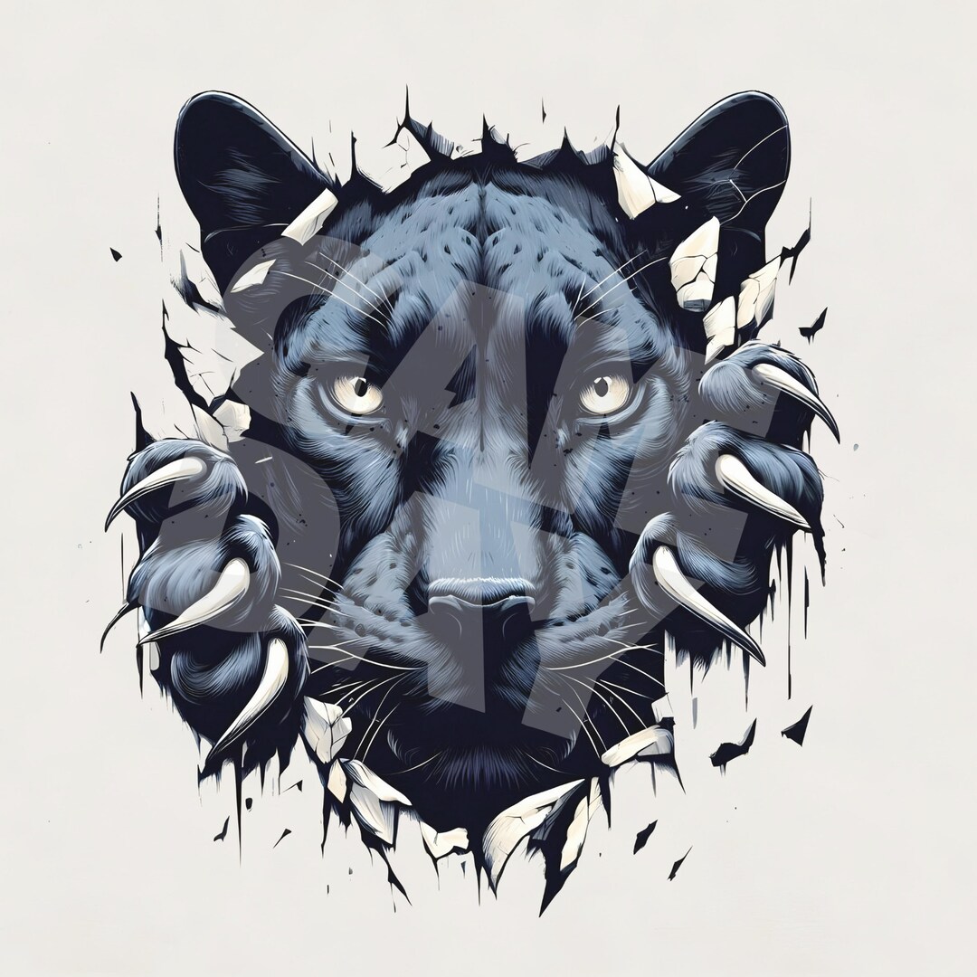 Panther Breakthrough Shirt Design PNG | Panther Scratch Png | Panther ...